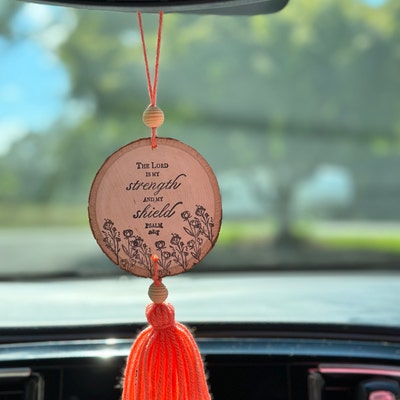 Be Strong and Courageous Christian Car Charm christian Car Accessories ...