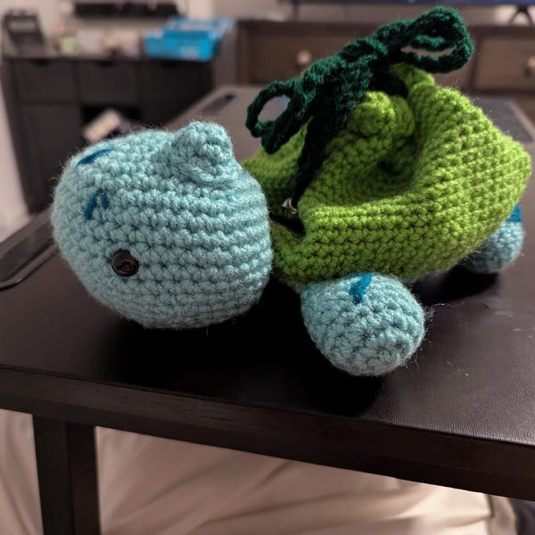 Crochet Pokemon Inspired Onion Frog Amigurumi Pattern: Fun Pouch PDF - Etsy