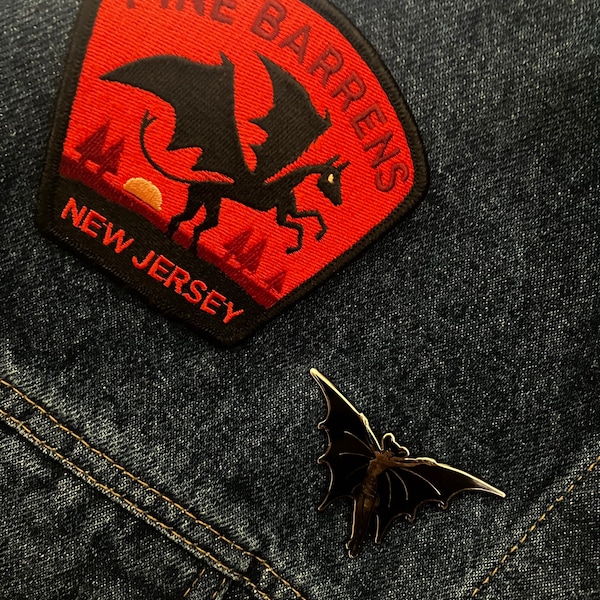 Pine Barrens, New Jersey Travel Patch | Jersey Devil | Cryptozoology | Cryptid - Etsy