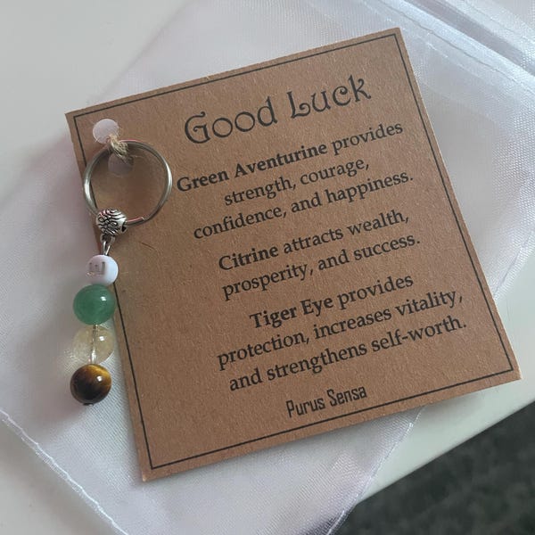 PERSONALISED Crystal Keyring. Custom Crystal Keyring. Healing Crystals ...