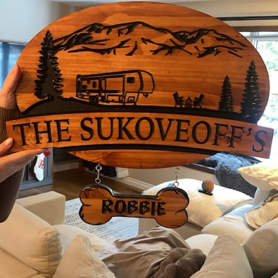 RV Sign / Camper Sign/ Personalized Camper Sign/ Campground Sign ...