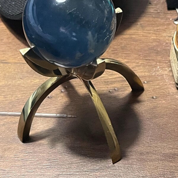 Modern 100% Brass Claw Display Stand | Gold Crystal Sphere Specimen ...
