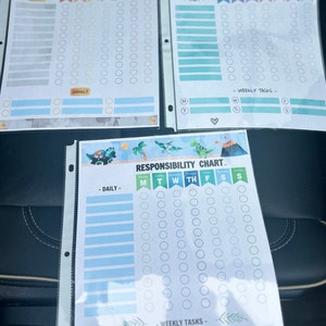 Editable Chore and Responsibilities Chart, Kids Teens Weekly & Daily ...