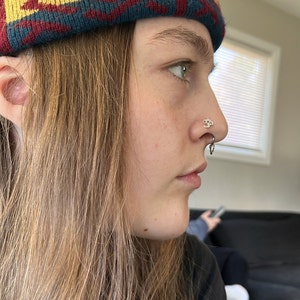 Gold Micro Mini Spiral Nose Stud Flush Flat to the Nose - Etsy