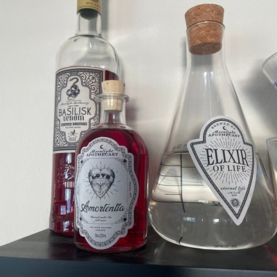 Halloween Potion Bottle Sticker Set - Etsy