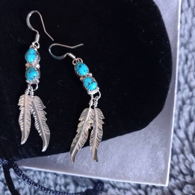 SIGNED Native America Indian Jewelry Sterling Silver Opal Navajo ...