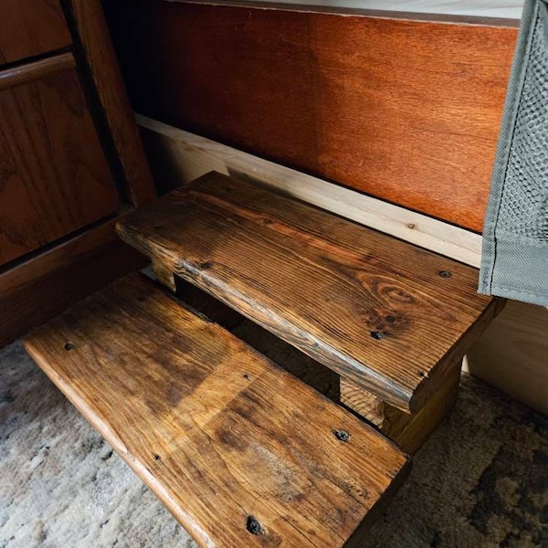 Rustic Wooden 2 Step Step-stool - Etsy