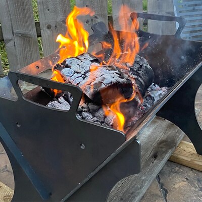 Collapsible BBQ Grill and Fire Pit. Perfect for Camping, the Beach and ...