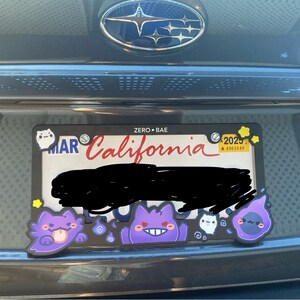 Ghost Themed Purple Spooky Cute License Plate Frame - Etsy