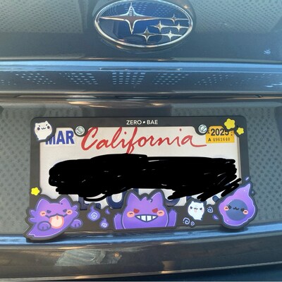 Ghost Themed Purple Spooky Cute License Plate Frame - Etsy
