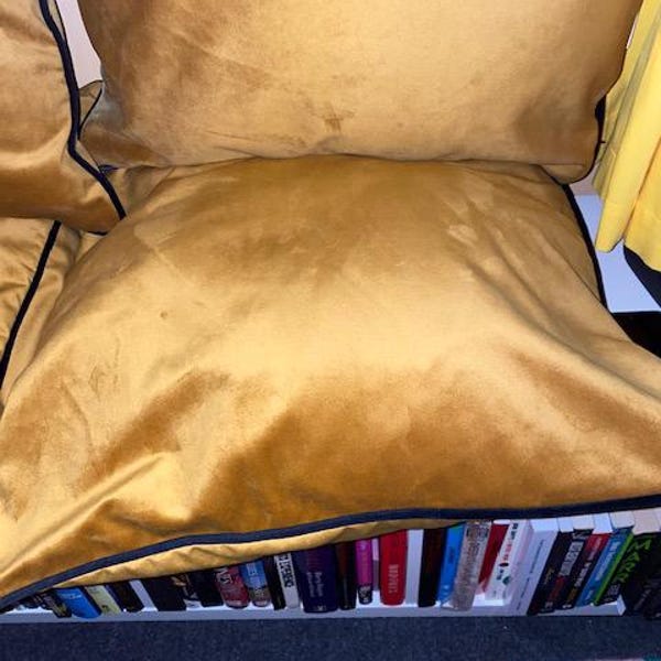 Luxurious Bespoke PIPED Velvet Cushion Covers - Piped Edge - Zipped ...