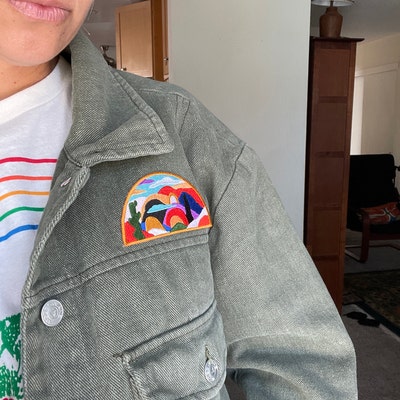 Half Moon Landscape Iron on Patch - Etsy