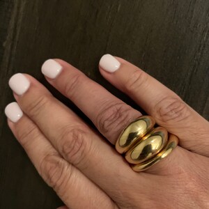 Irregular Ring Gold Plated Matt Gold Ring Band Stacking Ring - Etsy