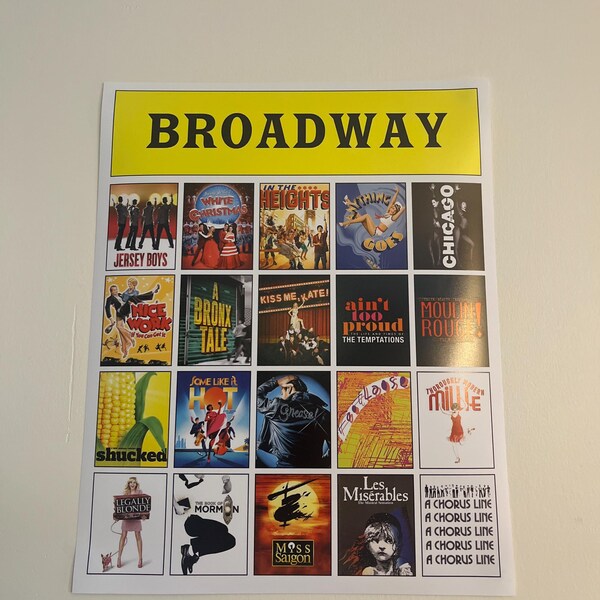 CUSTOM BROADWAY POSTER - 9 Shows Digital Print | Broadway, Musical ...
