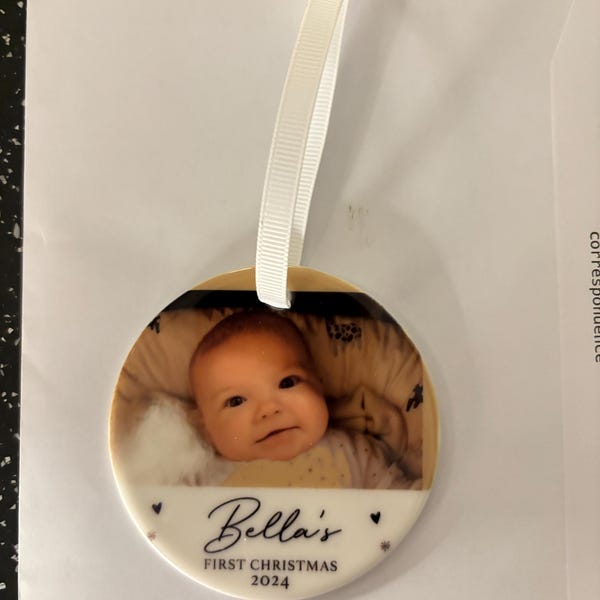 Personalised Babys First Christmas Bauble | Babys 1st Christmas Bauble ...