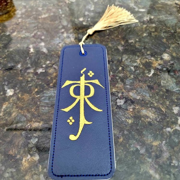 Tolkien Embroidered Bookmark // Lord Rings Middle Earth **tassel May ...