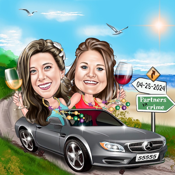 Wedding Caricature Portrait Personalized Wedding Couple Caricature From Photo Bride and Groom ...