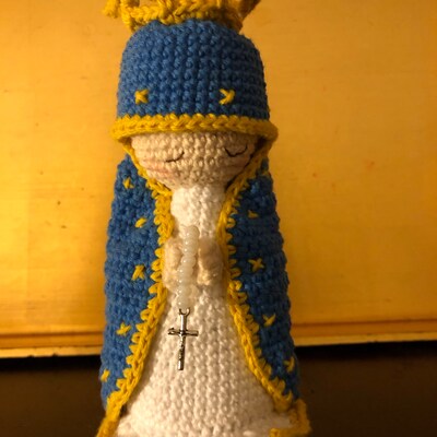 PATTERN: Blessed Virgin Mary Crochet Amigurumi, Virgin Mary Amigurumi ...