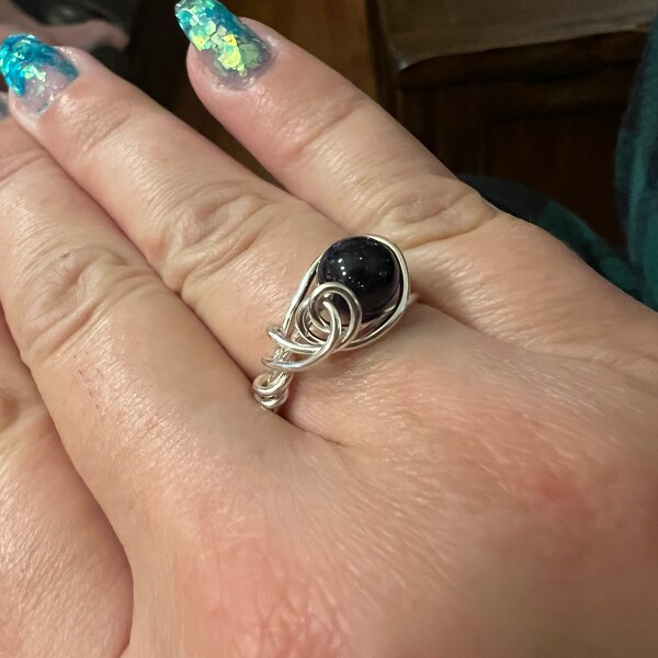 Easy Wire Wrap Ring Tutorial, DIY Jewelry Pattern, Simple Wire Wrapping ...