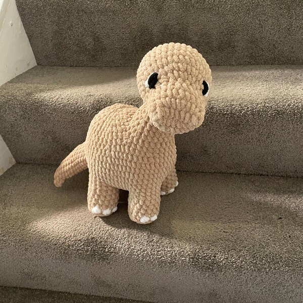 Mini Brontosaurus Crochet Pattern – Low Sew Dinosaur Amigurumi PDF by ...