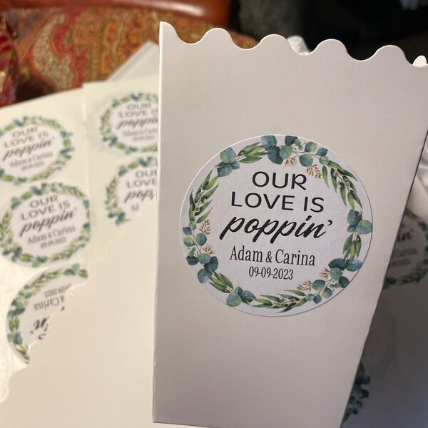 Popcorn Stickers, Popcorn Bags, Welcome Stickers, Popcorn Label Bag ...