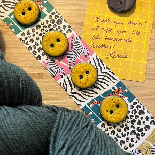 Artisan Hand Made Buttons-porcelain Buttons Button-funky Button-white ...