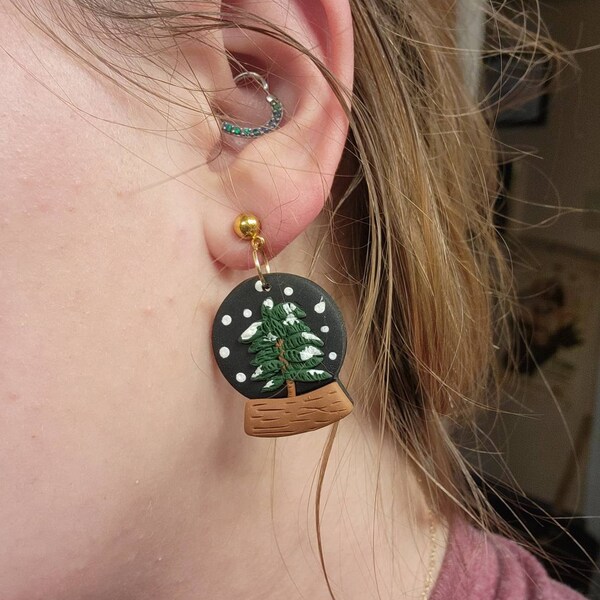 MINI FLUMP Handmade Twisted Hoop Polymer Clay Earrings Boho Huggie ...