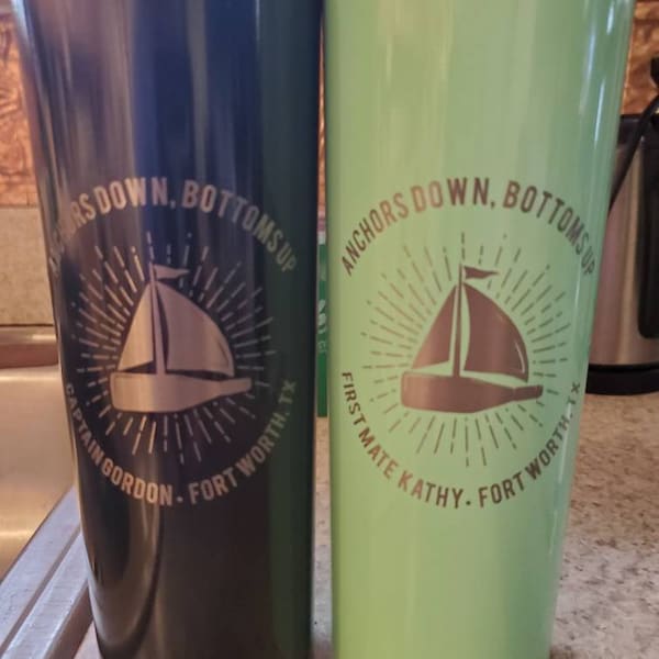BOOZE CRUISE TUMBLERS | Sailing Bachelorette Favors | Nautical Bridal ...