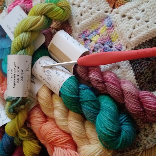 Purple Haze - 20g Mini Skein - 4ply Platinum Sock Yarn - 75/25 BFL ...