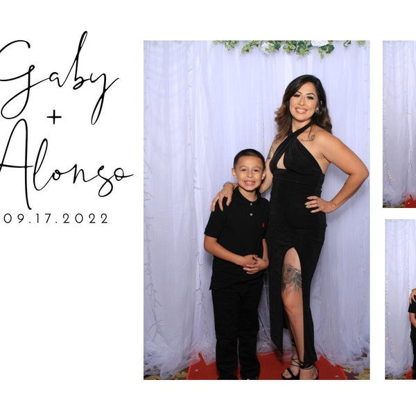 ADELLA Minimalist Photo Booth Cards, Photo Booth Strip Frame, Modern ...