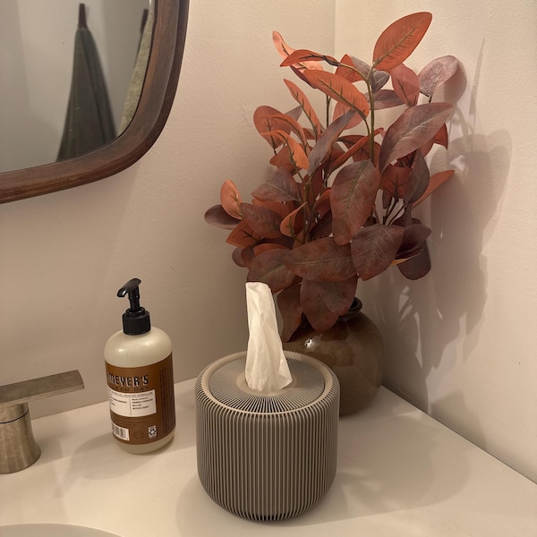 Minimalist Tissue Box Cover | Refillable Compact Tissue Holder Pod ...