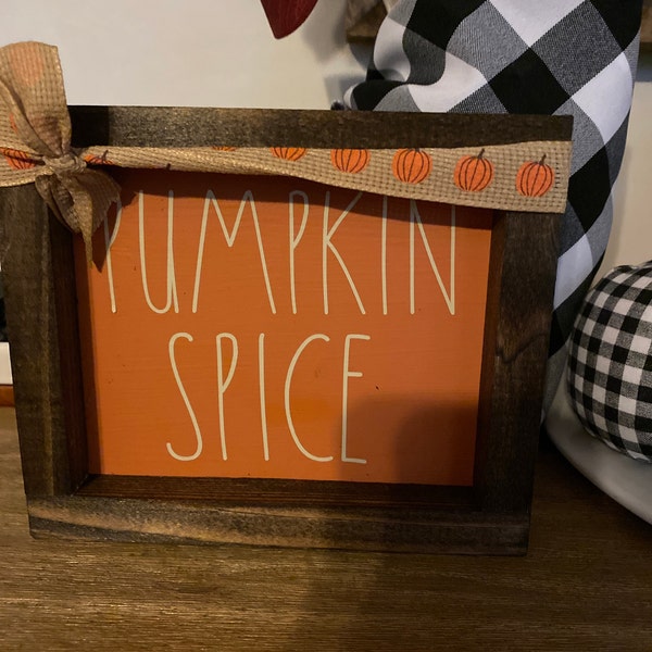 Pumpkin Spice Farmhouse Decor Sign, Fall Coffee Bar Decor - Etsy