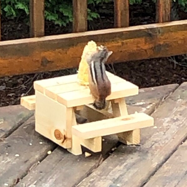 Squirrel Feeder, Table Feeder, Picnic Table Feeder, Picnic Table ...