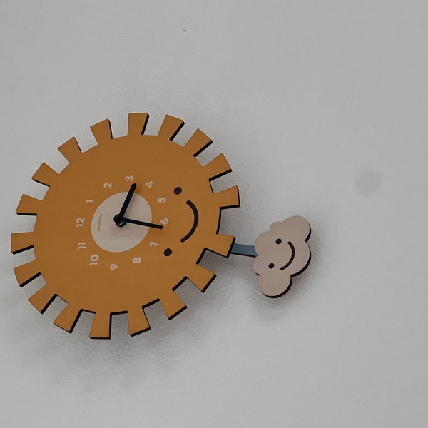 Rocket Pendulum Clock - Kids Room Decor - Gift for Newborns - Nursery ...