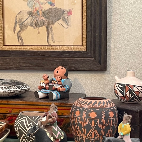 Rare Couple Storyteller Woman With Tabilita Signed by Pablo Quintana ...