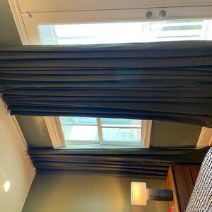 Two Tone Color Block Curtain Custom Size Color Block Drapes - Etsy