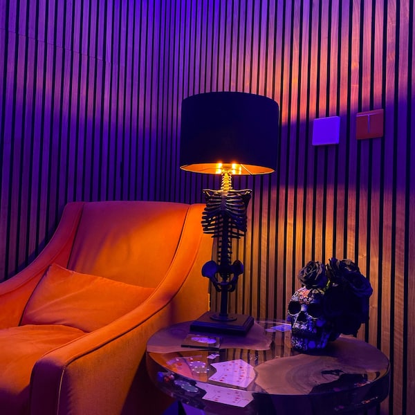 The Skeleton Table Lamp by the Blackened Teeth | Ribcage Lamp | Gothic ...