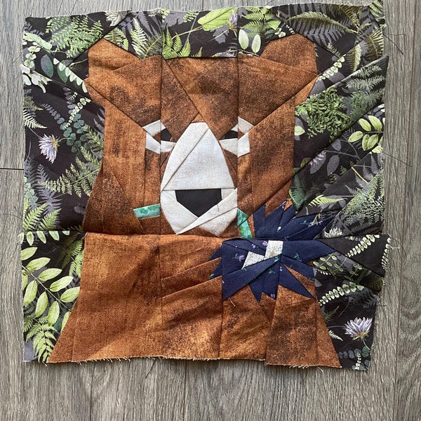 Bear Paper Piecing Pattern, Polar Bear, Grizzly Bear, PDF Animal ...