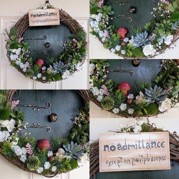 15" Hobbit Shire Wreath LIGHTS - Etsy