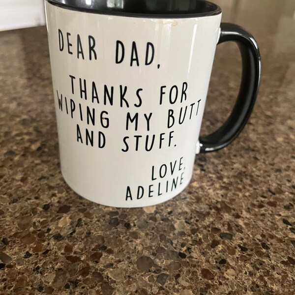 Personalized Fathers Day Gift From Daughter Custom Dad Mug From Son ...