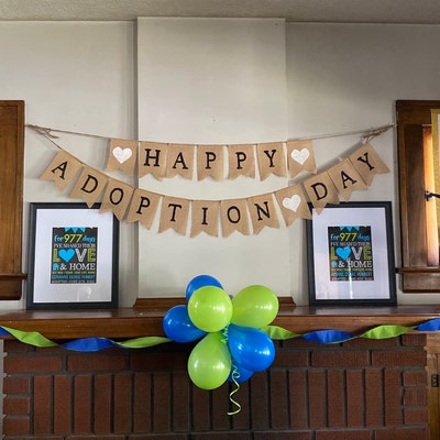 Happy Adoption Day Banner, Adoption Banner, Gotcha Day Decorations ...