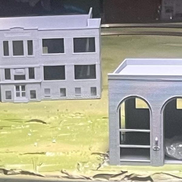 HO Scale - Large Arched Office Building Brick Ext. - 1:87 Scale ...