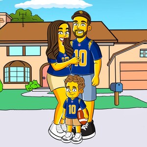 Personalized Simpsons Family Portrait, Custom Simpsons Couple Portrait ...