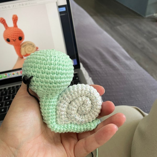 PATTERN: Sally the Snail - Crochet Snail Pattern - Amigurumi Snail ...