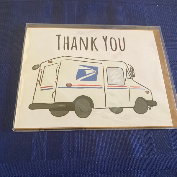 Thank You Mail Carrier Greeting Card / Thank You Note Letter / Thanks ...