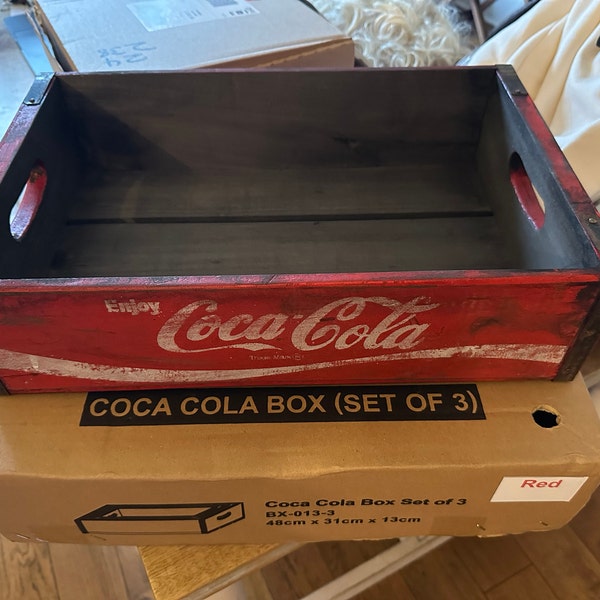 Solid Wooden Vintage Style Coca Cola Nesting Boxes Strong & Sturdy ...