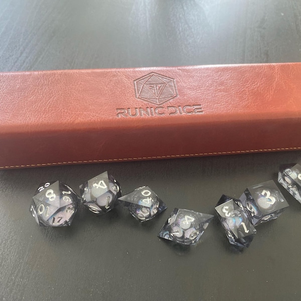 Gemstone Opalite Elven Cut Polyhedral Dice (with Box) Dnd Set - Etsy