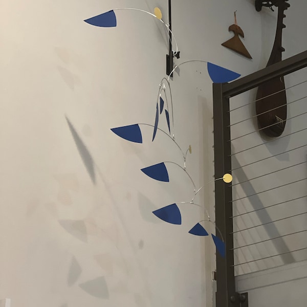 Triangle Mobile / Blue & Yellow - Etsy