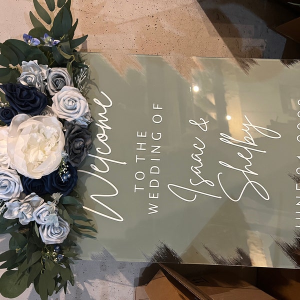 Painted Welcome Sign With Raised Text | Large Acrylic Sign | Custom ...