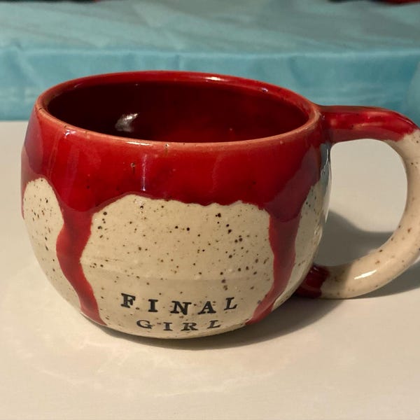 Final Girl Mug, MADE TO ORDER, Bloody Mug, Horror Movie Mug, Scary Mug ...